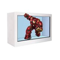 China 55-Inch IP65 Rated Transparent LCD Digital Signage Display with 3D Touch for Elevator and Commercial Use for sale