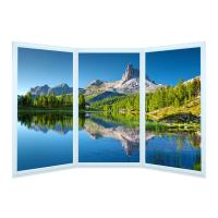 China Ultra Thin Bezel Window LCD Display Digital Signage Media Player 4K Ultra HD Double Sided Advertising Screen for sale