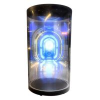 China 75-Inch Holotube 3D Transparent LCD Display with Circular Hologram Technology and AI Digital Human Integration for sale