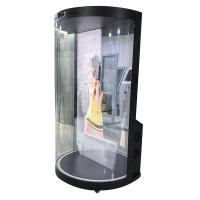 China 75-Inch Holotube 3D Transparent LCD Display with Circular Hologram Technology and AI Digital Human Integration for sale