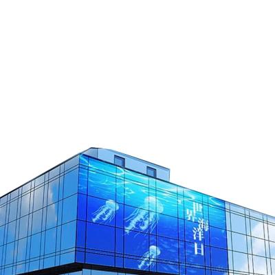 China Ultra Thin 1mm LED Screen Film Transparent Curved Video Wall with 97% Transparency for Commercial Advertising for sale
