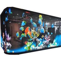 China Ultra Thin 1mm LED Screen Film Transparent Curved Video Wall with 97% Transparency for Commercial Advertising for sale