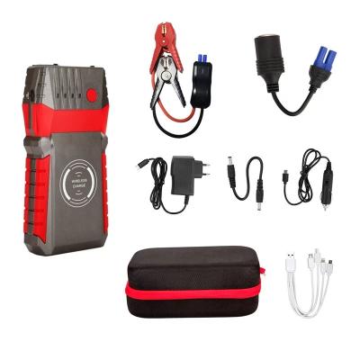 China Portable Jump Starter Power Pack with LED Display Wireless Charging Case 12V 1W LED for sale