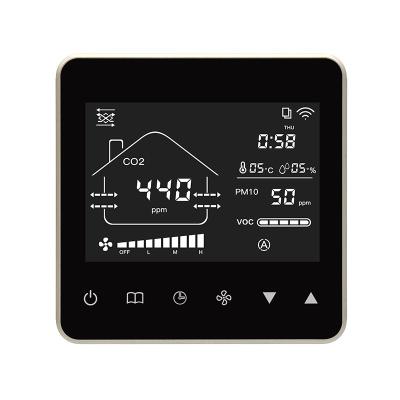 China Real Time Monitoring VOC PM2.5 CO2 Temperature Humidity Wifi Ventilation System Fan Controller for sale