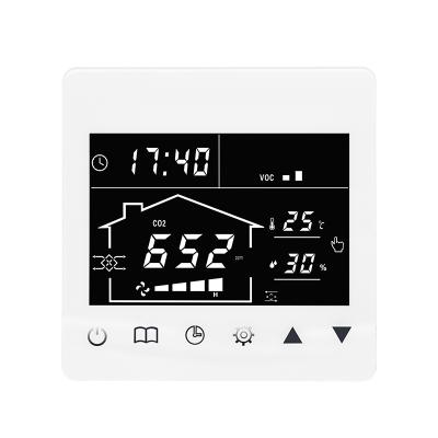 China WIFI Tuya Digital Ventilation Controller PWM / 0-10V Smart Fan Controller With VOC PM2.5 CO2 for sale