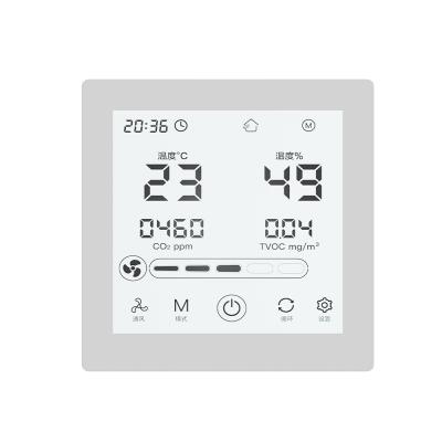 China Smart Fresh Air Ventilation Controller with CO2 PM2.5 Monitoring and TUYA APP Remote Control Featuring 4-inch LCD Display for sale