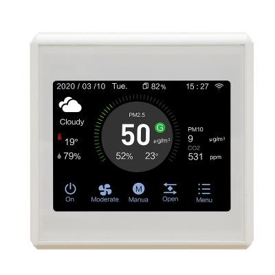 China Residential Fresh Air Smart HVAC Controller With PM2.5 CO2 TVOC Monitoring Management for sale