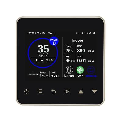 China Exhaust Supply Fan Fresh Air Smart HVAC Controller With VOC PM2.5 CO2 Monitoring for sale