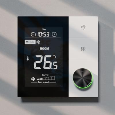 China Knob Touch Button AC220V EC 0-10V 2/4 Pipes Fan Coil Unit FCU Thermostat for sale