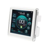 China 4 Inch LCD Color Touch Screen Smart Fresh Air System Controller with Multi Speed Fan Control VOC+PM2.5+CO2+Temperature+Humidity Sensors for sale