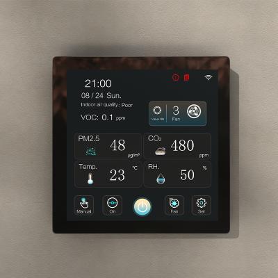 China Smart Fresh Air Ventilation Controller With WiFi RS485 Automatic CO₂/PM2.5/VOC Fan Speed Control for sale