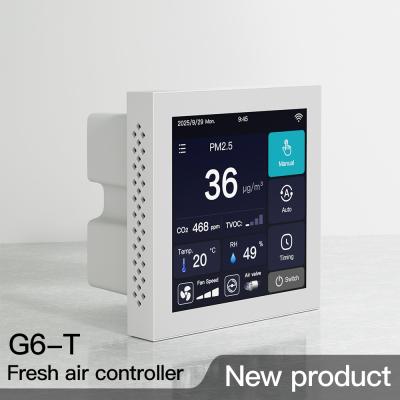 China 4 Inch Touch Screen WiFi Connectivity ModBus RTU Interface Heat Recovery Ventilation HRV Ventilation Controller for sale