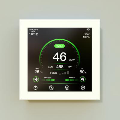 China 4 Inch Smart Ventilation Controller with WiFi Connectivity ModBus RTU Interface for Real Time Fresh Air System Management for sale