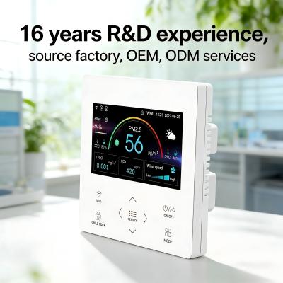 China Smart Fresh Air Ventilation Controller With WiFi RS485 Modbus For HRV/ERV System for sale