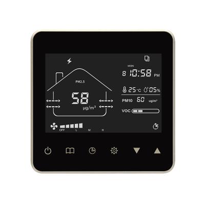 China Real Time Fan Controller Wifi Ventilation System VOC PM2.5 CO2 Temperature Humidity for sale