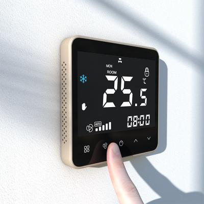 China Digital Fan Coil Thermostat Heating Cooling FCU Thermostat Controller for sale