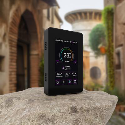 China Touch Screen Smart Wifi Thermostat With Temperature Humidity CO2 Monitor for sale