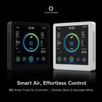 China Smart HVAC Controller with 4 Inch LCD Color Screen Built-in CO+VOC+PM2.5+CO2+Temperature Sensors and Tuya WiFi & Modbus RS485 for sale