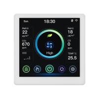 China Smart Fresh Air Controller With PM2.5 PM10 CO2 VOC CO Temperature Monitoring Touch Screen HVAC Controller for sale