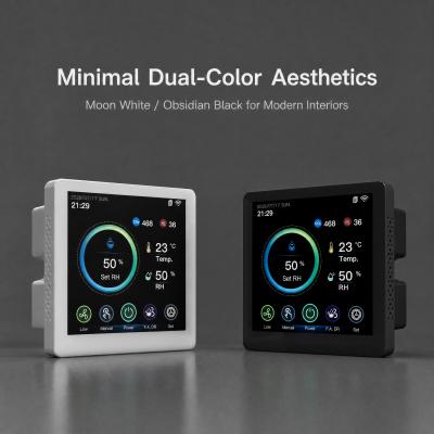 China Indoor Microclimate Smart HVAC Controller with Fresh Air & Dehumidifier Combined Control and CO2 PM2.5 Humidity Monitor for sale