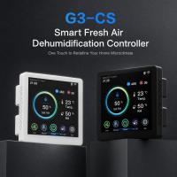 China 2-in-1 Fresh Air and Dehumidification Smart HVAC Controller with AC EC DC Fan Compatibility and Built-in Temp Humidity PM2.5 CO2 Sensors for sale