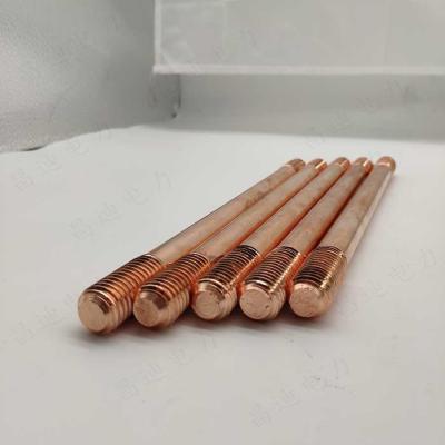 China 1800MM 19mm Earth Rod Bar Earthing Rod Copper for sale
