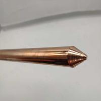 China Solid Copper Earth Rod 2 Feet 14mm Industrial Lightning Protection for sale