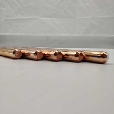 China 5 8 by 8 copper clad ground rods for earthing system for sale