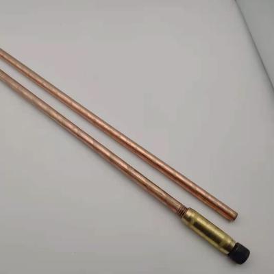 China 20mm Copper-clad Grounding Electrodes for Grounding Grid Round Rod Shape and 0.05mm-0.254mm Copper Layer for sale