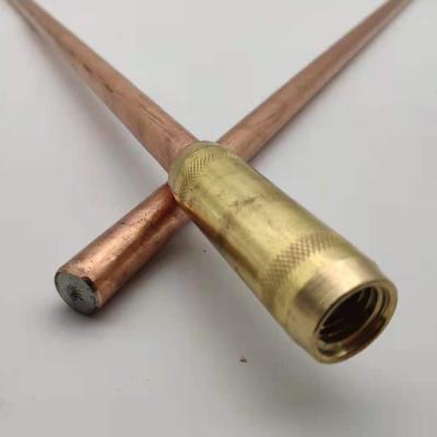 China Grounding Systems Copper-clad Grounding Rods In 8-25mm Rod Diameter Option for sale