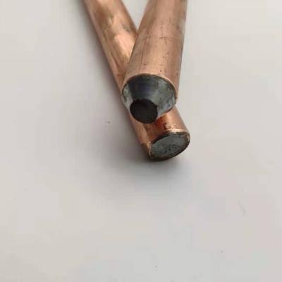 China Flat Head Type Copper Clad Earth Rod with Stable Electrical Performance and HB180-240 Hardness for sale