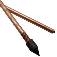 China 5/8'' Threaded Copper Clad Earth Rod Hot Tub Grounding Rod for sale