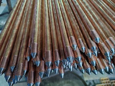 China Electroplated Copper-Coated Conductors Threaded Connection Pointed Rod End for sale