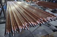 China Threaded Copper-Coated Steel Earth Rods Excellent Conductivity for Electrical Grounding for sale