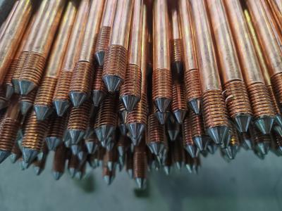 China High Conductivity Copper-Bonded Steel Earth Rod for Electrical Earthing Lightning Protection Installation Depth 1.5m for sale