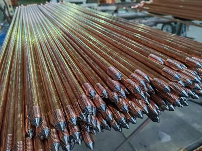 China Robust Durable Copper-plated Ground Rods For Electrical Grounding for sale
