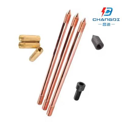 China High Strength Copper Bonded Ground Electrode Rod for Utility Applications for sale