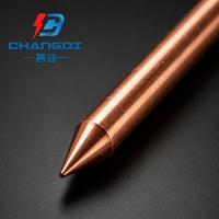 China Installation Depth 1.5m Copper Plated Earth Connection Rod Ground Rod for Electrical Safety and Industrial Grounding Applications for sale