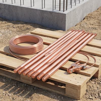 China Copper Bonded Steel Ground Rod for Solar Power and Renewable Energy Systems for sale