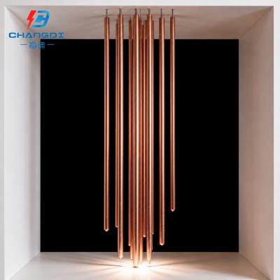 China Heavy Copper Coated Grounding Rod 17.2mm Diameter for sale