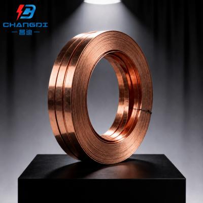 China 50×5mm Copper Bonded Flat Steel with 0.254mm Copper Layer for sale