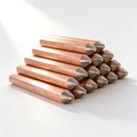 China Copper Bonded Earthing Rod with Custom Copper Thickness 0.254mm–0.50mm for sale
