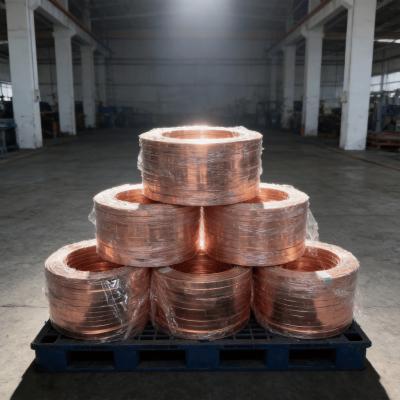 China 25×3mm Copper Clad Steel Electrical Earth Bar with 0.254mm Copper Layer for sale