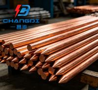 China 17.2mm Copper Clad Steel Grounding Shaft for Deep Soil Applications for sale