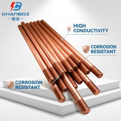 China High Conductivity Copper Clad Steel Grounding Rod for Earthing System for sale