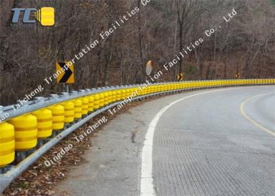 China Corrugated Steel Roller Crash Barrier System For Roadside Guardrail for sale