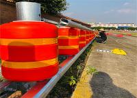 China Traffic Safety Guardrail EVA Buckets Rolling Barrier for sale