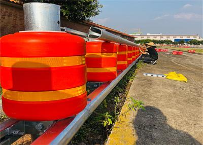 China Traffic Safety Guardrail EVA Buckets Rolling Barrier for sale