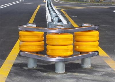 China Tunnel Entrances Highway Roller Barrier With Yellow Red for sale