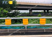 China Yellow Orange Roller Crash Barrier Anti Rust For Vehicle / Road Protecting for sale